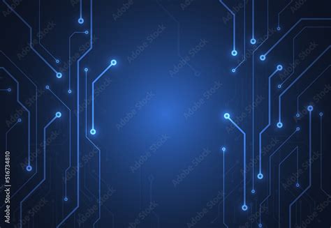 Abstract Background With Technology Circuit Board Texture Electronic Motherboard Illustration