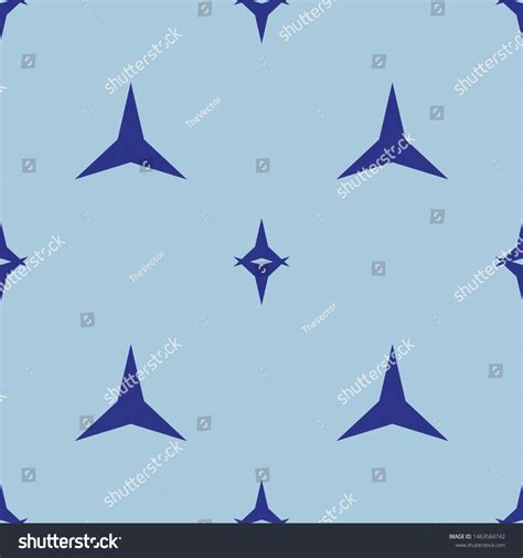 Seamless Blue Triangle Shape Pattern Vector Stock Vector Royalty Free Shutterstock