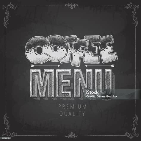 분필 그리기 타이포 그래피 커피 메뉴 디자인 레터링 포스터 그림자에 대한 스톡 벡터 아트 및 기타 이미지 그림자 복고풍 컴퓨터 글자 Istock