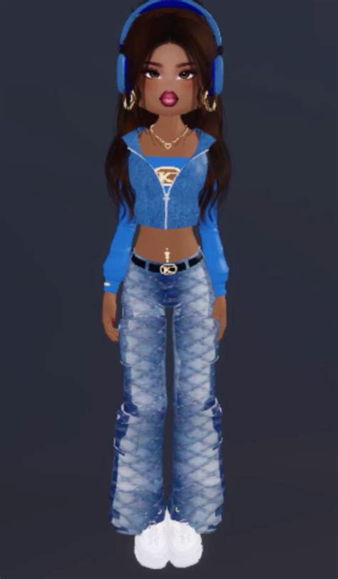 11 Dti Blue Ideas Dress To Impress Blue Outfit Gaming Clothes