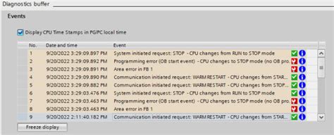 Tia Portal Plc Failed To Start Using The Diagnostics Buffer Plc And Automation With Liam Bee