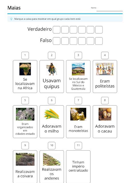 Fórmula Geo Atividade Civilização Maia 3