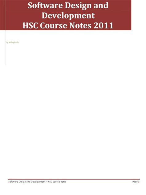 Pdf Software Design And Development Hsc Course Notessoftware Design