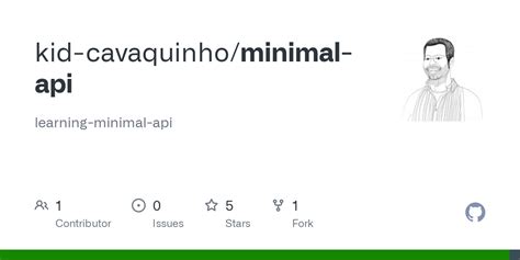 GitHub Kid Cavaquinho Minimal Api Learning Minimal Api