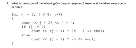 Solved 7 What Is The Output Of The Following C Program