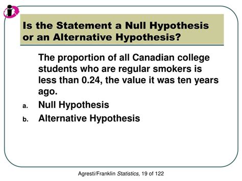 PPT Chapter Statistical Inference Significance Tests About Hypotheses PowerPoint