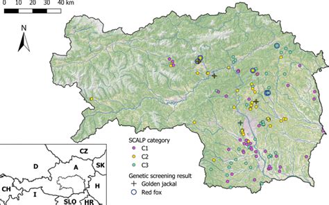 Location Of The 167 Golden Jackal Reports Of This Study Encoded By