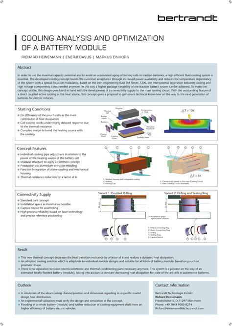 Pdf Cooling Analysis And Optimization Of A Battery Module