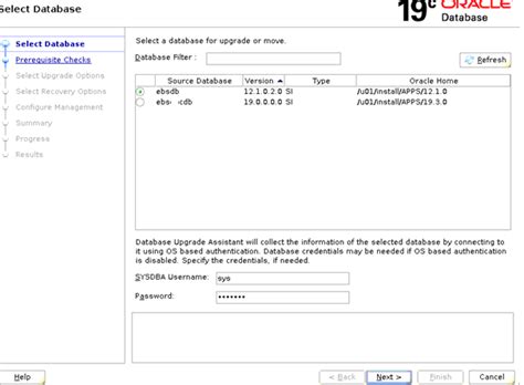 oracle apps dba pieces upgrade ebs 12 2 database 12c 12 1 0 2 to 19c