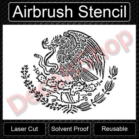 Mexican Flag Eagle Stencil Printable Printable Stencils