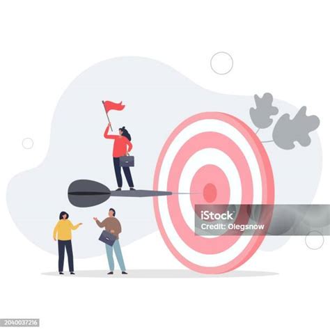 성취 목표 달성 또는 목표 달성 비즈니스 도전 승리 목표 개념을 달성하는 데 도움이 되는 성공 또는 팀워크 다트에 대한 스톡 벡터 아트 및 기타 이미지 Istock