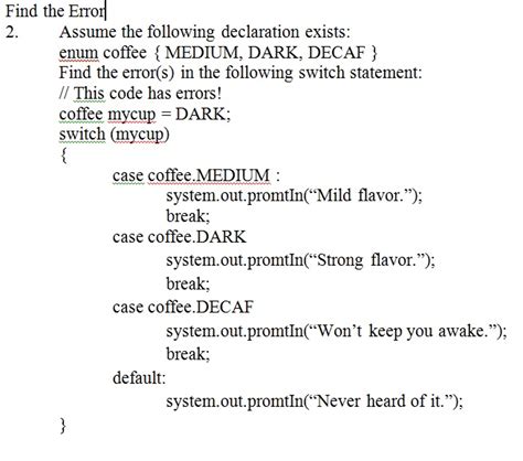 Solved Find The Error Assume The Following Declaration Chegg