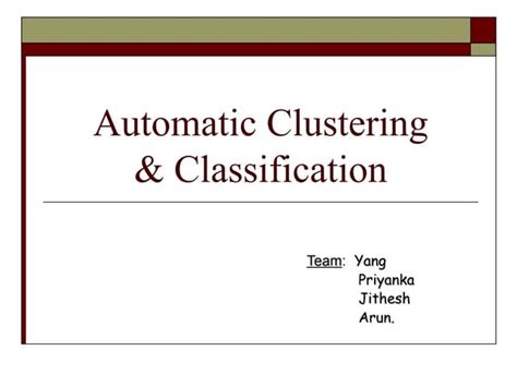 Clusteringclassificationppt