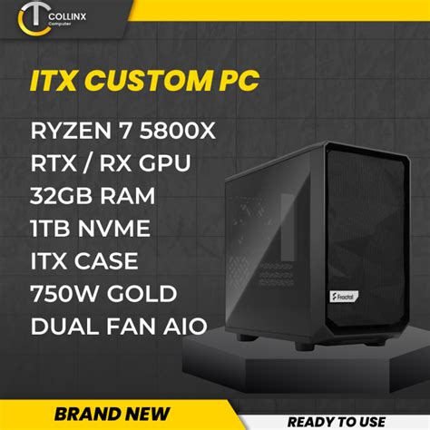 ITX PC BUILD A AMD RYZEN X DESKTOP GB RAM NVIDIA RTX RX GPU READY TO USE