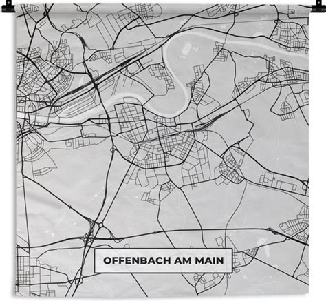 Wandkleed Wanddoek Duitsland Plattegrond Offenbach Am Main