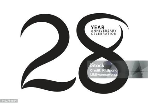 28 주년 기념일 축 하 블랙 컬러 로고 타입 벡터 28 숫자 디자인 28 번째 생일 초대장 로고 번호 디자인 벡터 일러스트 레이 션 그래픽 요소 서예 글꼴 타이포그래피