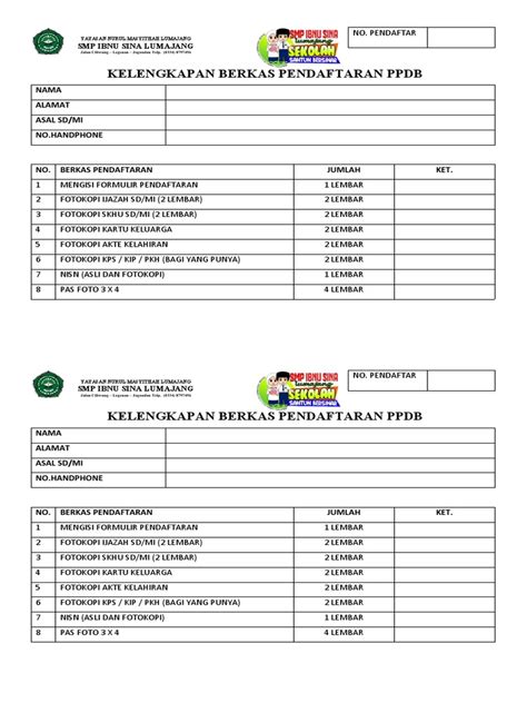 Cover Berkas Pendaftaran Ppdb Pdf