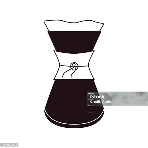 유리 커피메이커 현대식 커피 추출 장비 드립 메이커 대체 필터 커피 추출용 여과기 냄비 바리스타 도구 벡터 일러스트 레이 션