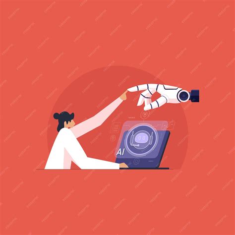 인공지능과 머신러닝 Ml 로 보트 과학기술 프리미엄 벡터