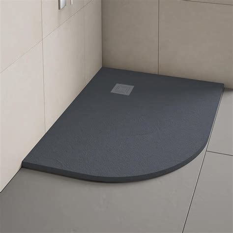 Offset Quadrant Anthracite Slate Shower Tray 1000 X 800mm Bathshed
