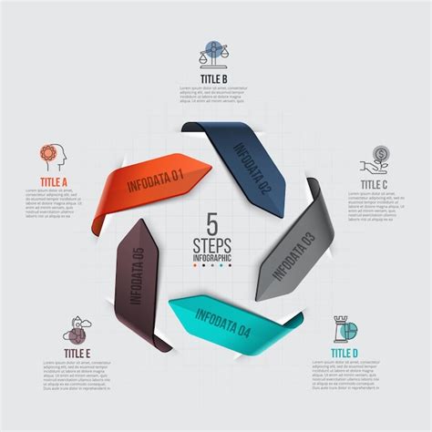 Premium Vector Vector Arrows Infographic Template For Cycle Diagram With Options Parts Steps