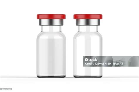 주입용 투명 유리병 모형 백신 병은 고립 된 흰색 배경에 모형입니다 3d 일러스트레이션 0명에 대한 스톡 사진 및 기타 이미지 Istock
