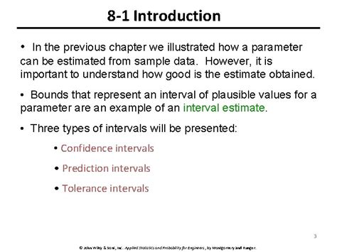 8 Statistical Intervals For A Single Sample Chapter