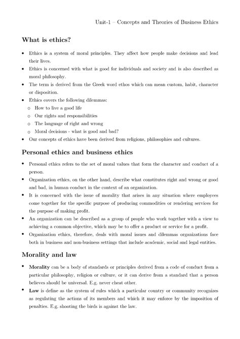 PE GTU Study Material Notes Unit Professional Ethics O O O O