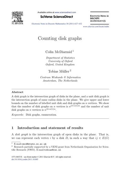 Pdf Counting Disk Graphs Dokumentips