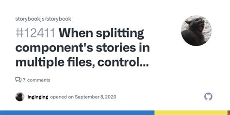 when splitting component s stories in multiple files control args are