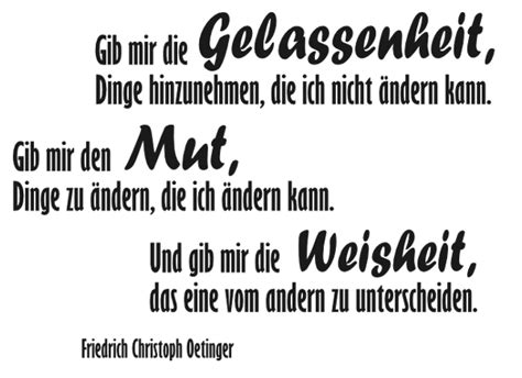 Wandspruchde Gelassenheit Mut Weisheit Wandtattoo