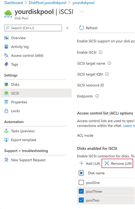Manage An Azure Disk Pool Preview Azure Virtual Machines Microsoft Learn