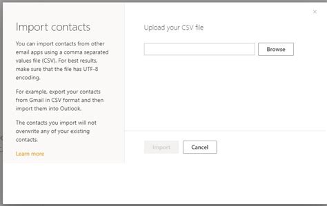 Managing Contacts In Outlook Web Application