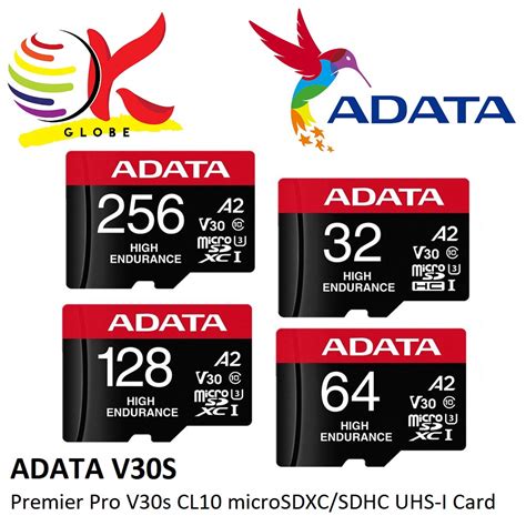 Adata Microsd Card Premier Pro V30s Cl10 High Ebdurance Microsdxc Sdhc Uhs I Mermory Card 32gb