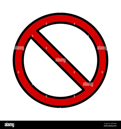 Red Circle Logo With Slash