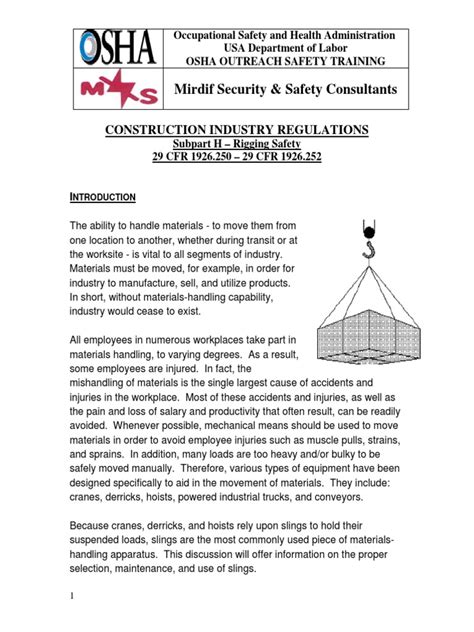 13 Rigging Safety Pdf Rope Occupational Safety And Health Administration