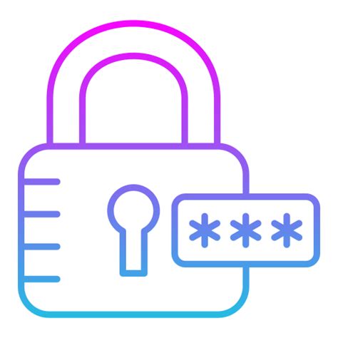 Password Key Generic Gradient Outline Icon Freepik