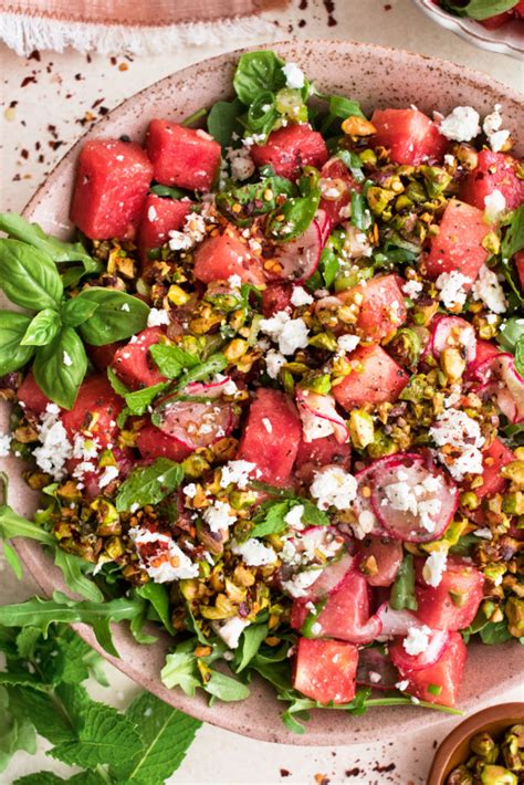 Watermelon Arugula Salad With Feta And Pistachios The Original Dish