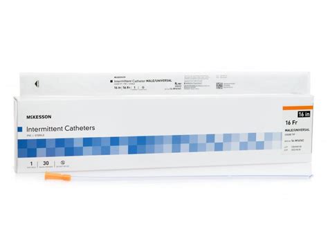 Mckesson Urethral Catheter 16 Inch Adult Male Sterile Uncoated Pvc
