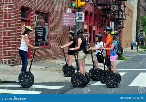 Philadelphia Pa Tourists Using Segues Editorial Photo Image Of