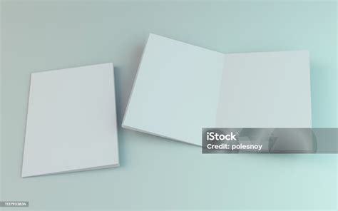 빈 브로셔 잡지 흰색 배경에 고립 소책자 이랑 3d 형판에 대한 스톡 사진 및 기타 이미지 형판 0명 3차원 형태
