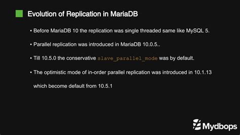 parallel replication in mysql and mariadb pdf