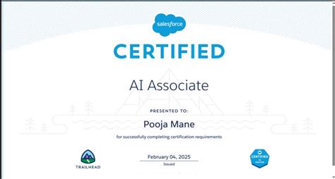 Salesforce Ai Trailblazer Certification Continuouslearning Pooja Mane 10 Comments