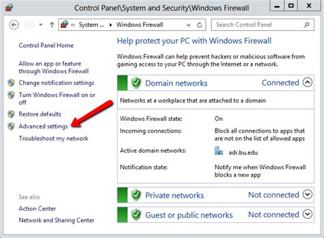 Firewall Setup Windows TechWeb Boston University