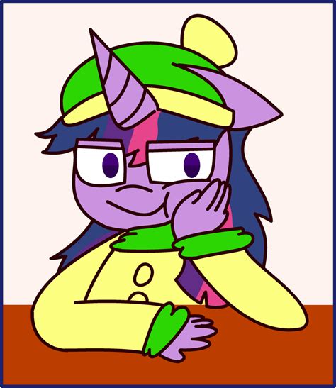 2463565 Safe Artistraypanda Twilight Sparkle Unicorn Anthro Bust Clothes Hat Solo