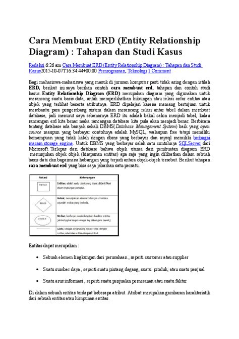 doc cara membuat erd entity relationship diagram tahapan dan