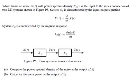 white gaussian noise x t with power spectral