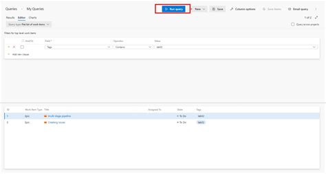 tfs how can i view all work item tags of my project in azure devops