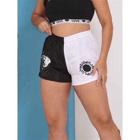 Shorts Lua E Sol Bicolor Shopee Brasil