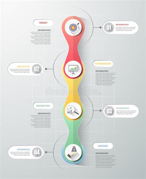 Business Concept Infographic Template Can Be Used For Workflow Stock Vector Illustration Of